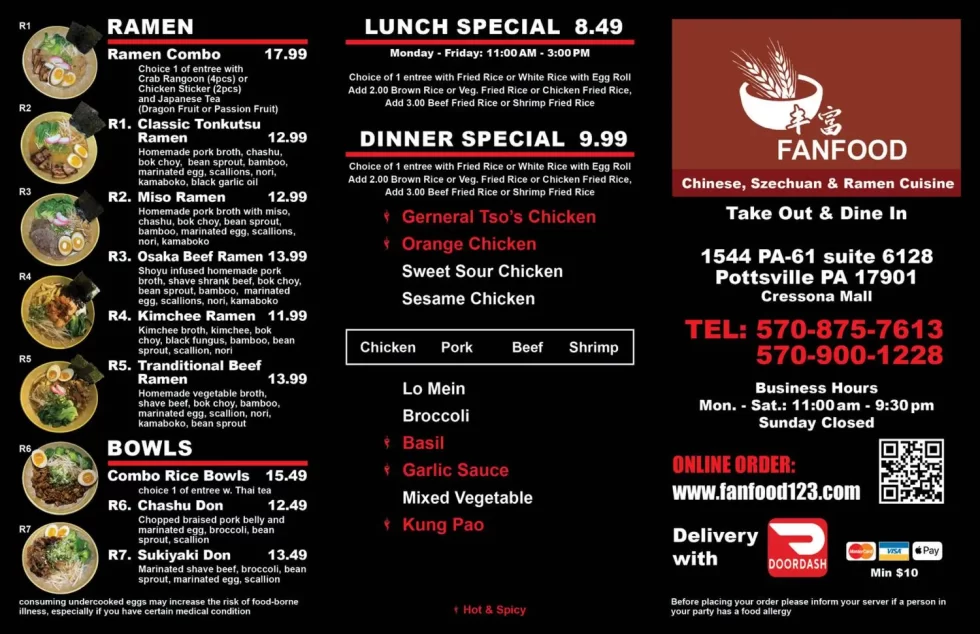 Menu - Fan Food